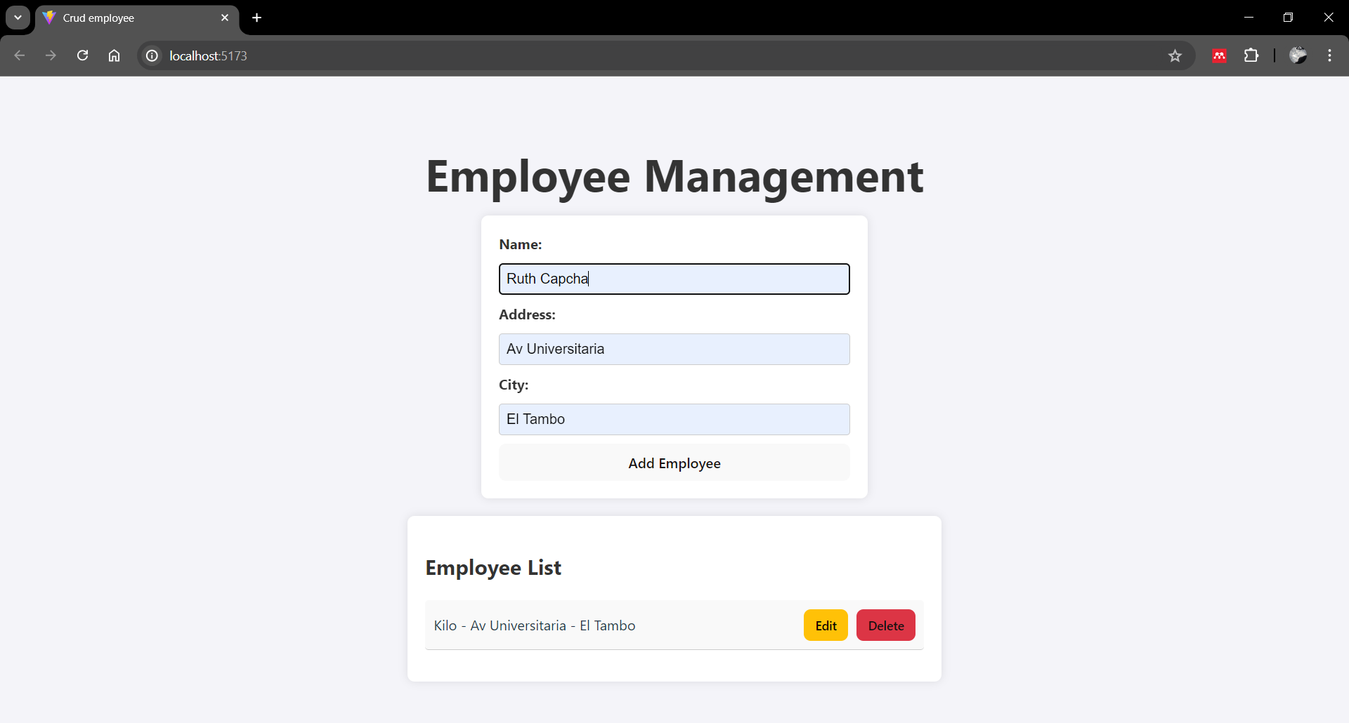 Aplicación Web Crud Con Usecontext Y Usereducer