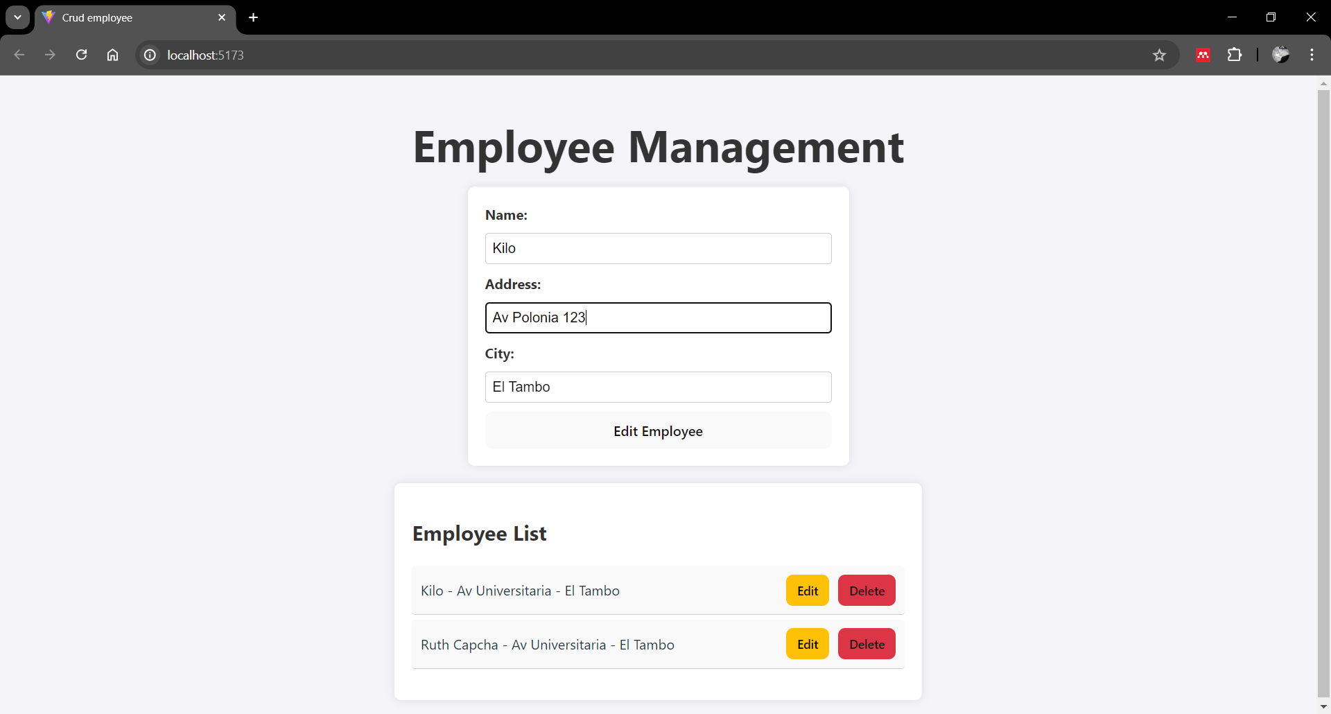 Aplicación Web Crud Con Usecontext Y Usereducer